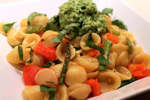 Cook In / Dine Out: Pasta Primavera with Asparagus Pesto