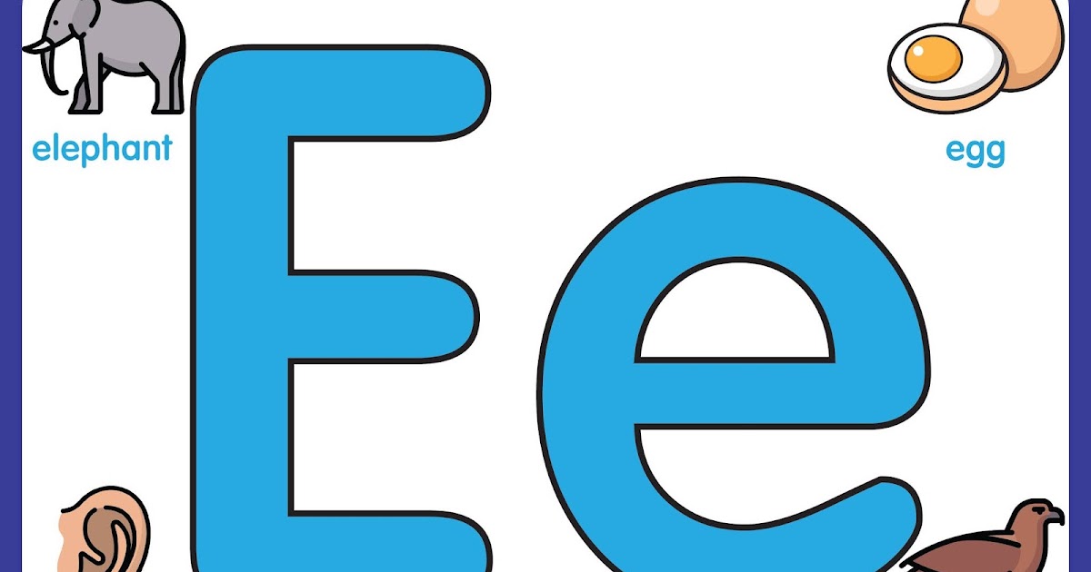 big printable alphabet letters a to e - printable letter e outline ...