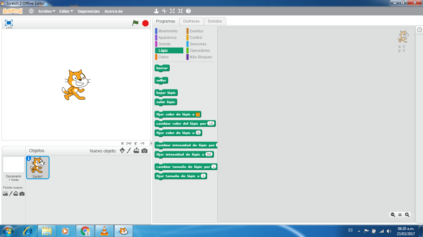 Primera experiencia en scratch