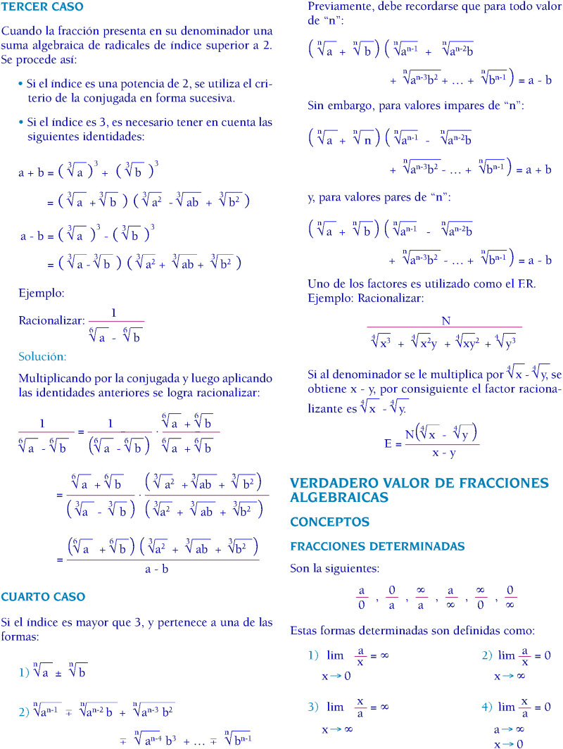 Formulario de ÁLGEBRA BÁSICA SECUNDARIA Y PREUNIVERSITARIA matemáticas ...