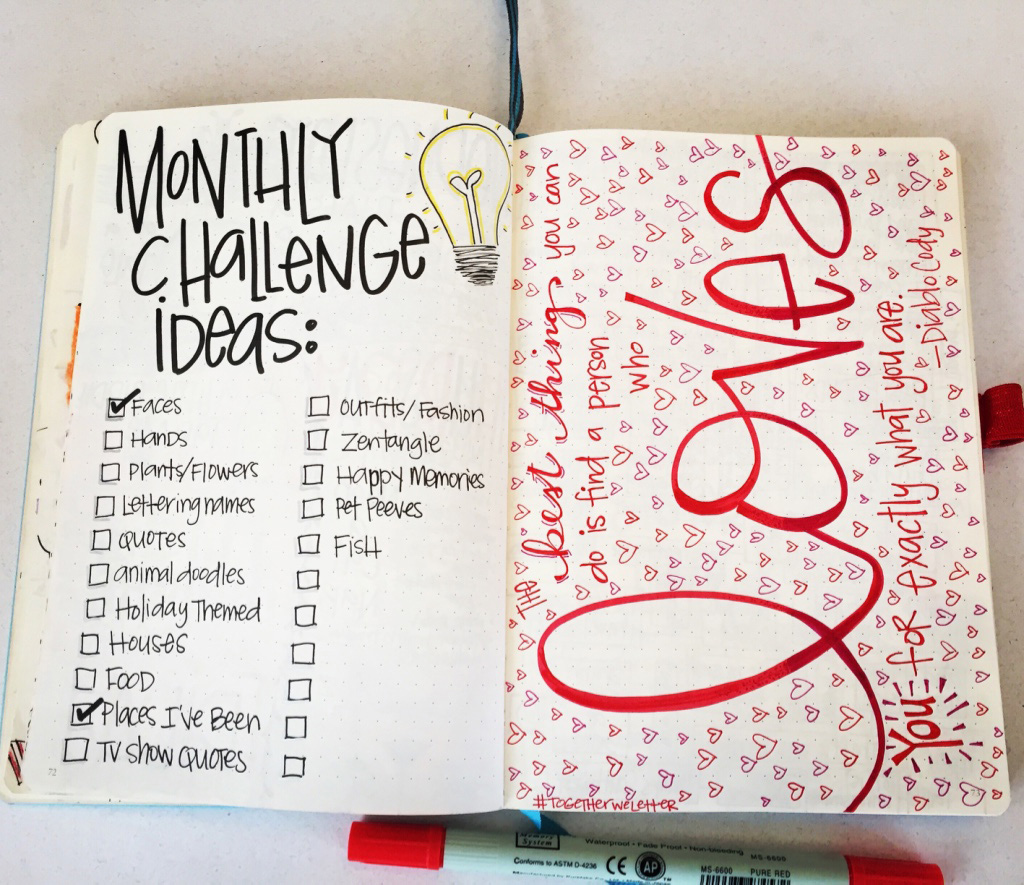 T. Matthews Fine Art: Bullet Journal Pages 72-73