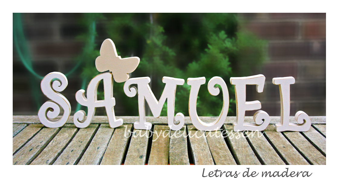 BABY DELICATESSEN LETRAS DE MADERA: SAMUEL Y ALONSO PARA APOYAR