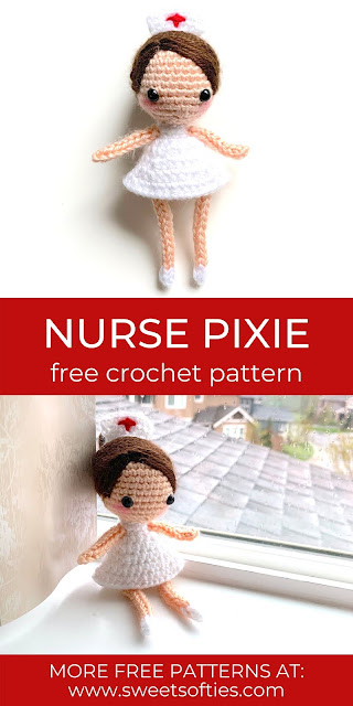 Nurse Pixie Doll (Free Amigurumi Crochet Pattern) - Sweet Softies