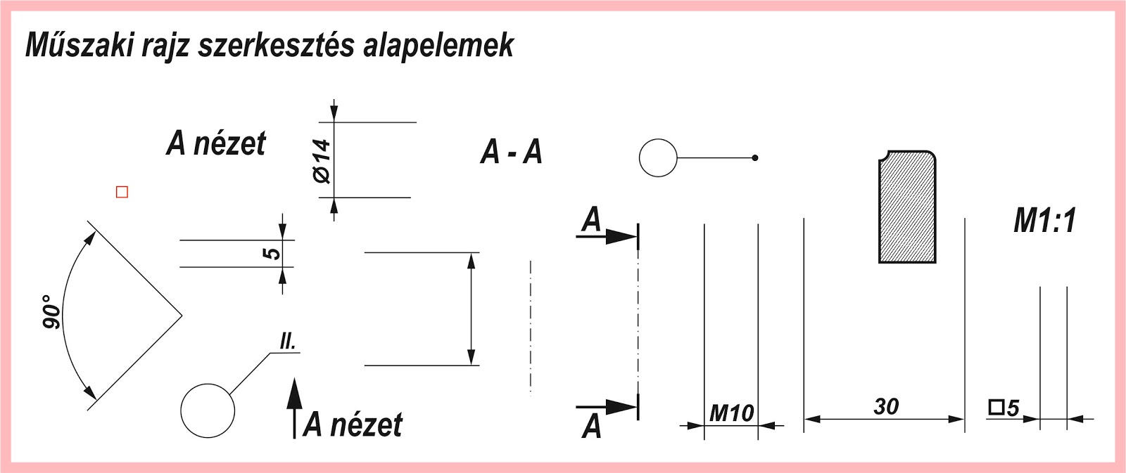 Műszaki rajz elemek
