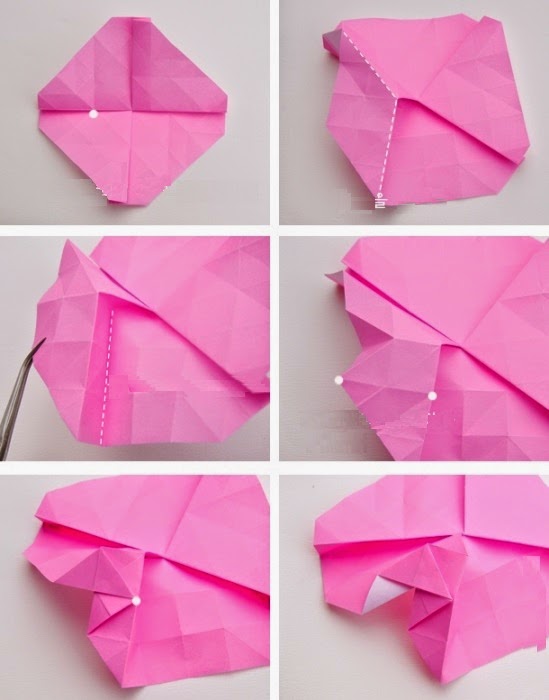 Easy Origami Rose Instructions Coloring Craftside Leerlo Papier Paper Craft Easy Origami Rose Instructions Coloring Craftside Leerlo Papier Paper Craft