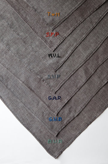 Wedding Detail: Monogrammed Pocket Squares | 17 Apart
