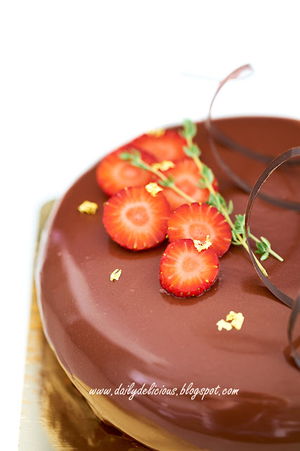 dailydelicious: Chocolate, strawberry, tomato and thyme Entremets
