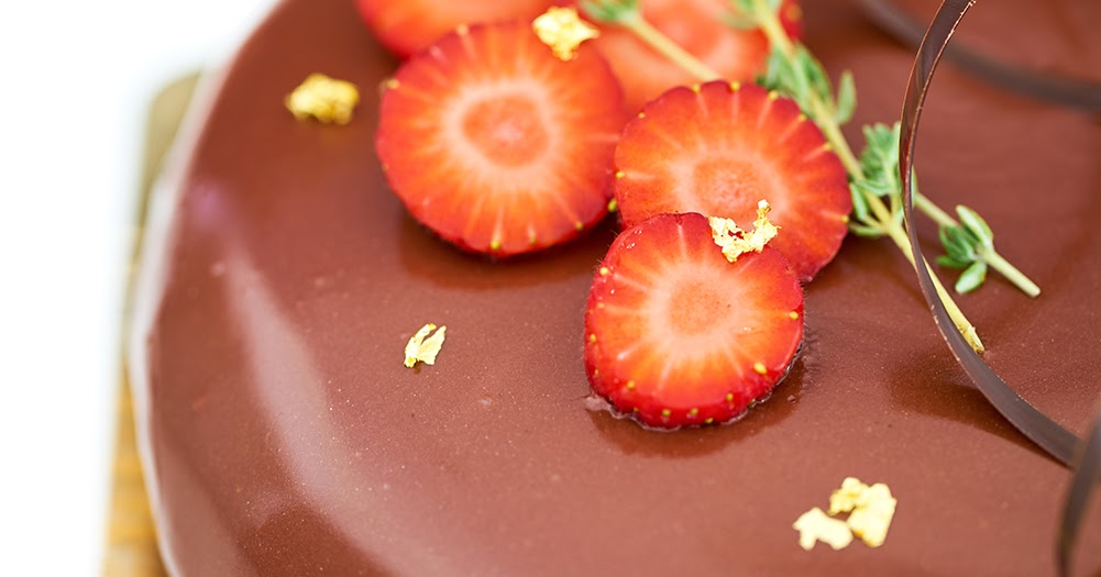 dailydelicious: Chocolate, strawberry, tomato and thyme Entremets