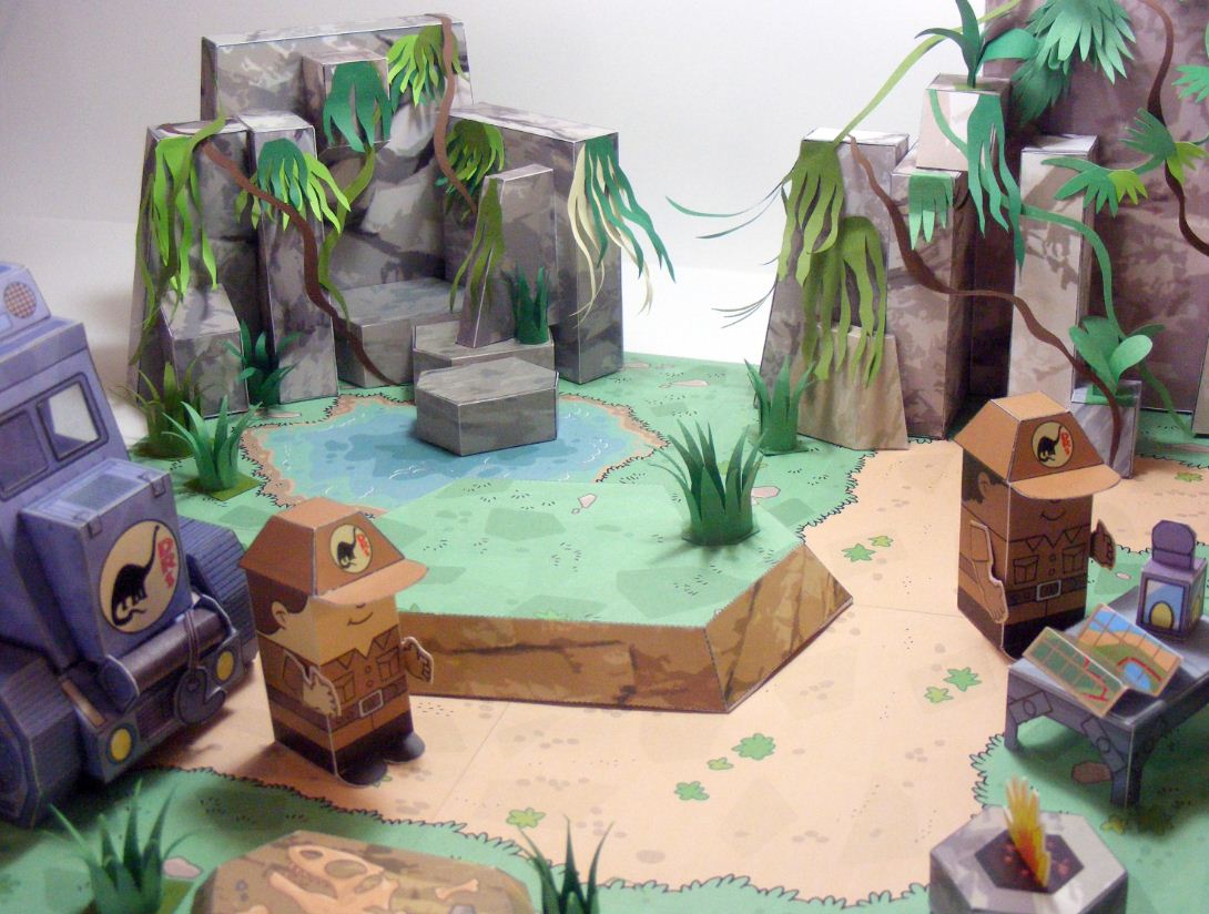 My Little House: Dino MiniWorld Paper Toys Adventures