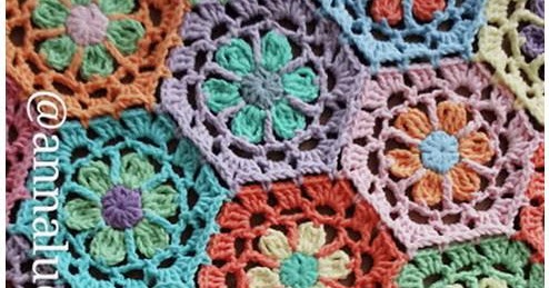 Crochet Patterns Of Afghan Flower Motif - Gorgeous
