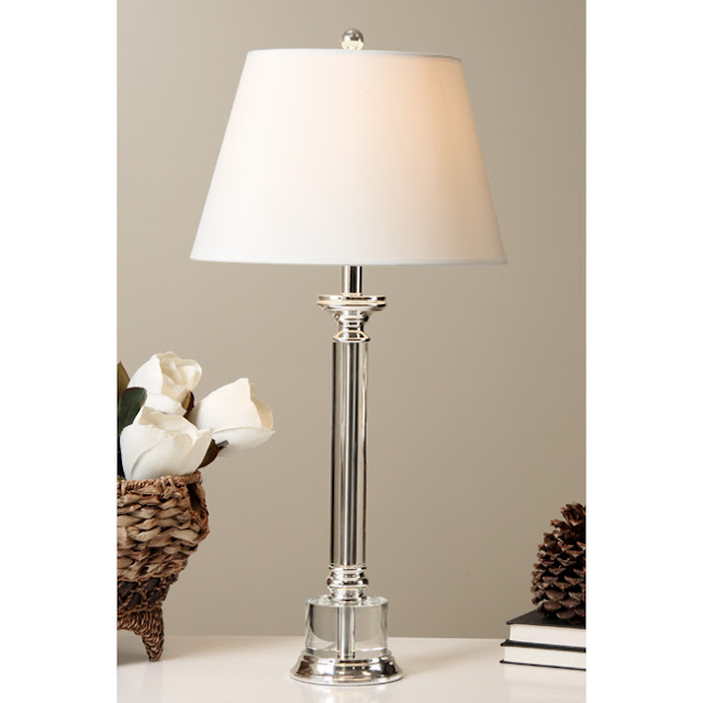 Dead Ringer: RH Chelsea Column Lamp & Overstock Stately Crystal Table ...