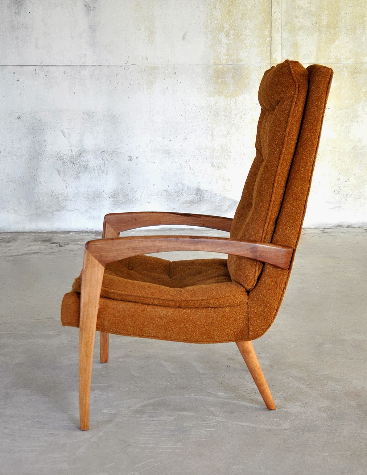 SELECT MODERN: Adrian Pearsall Style High Back Lounge Chair