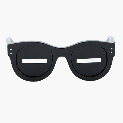 Frosty Mint: SASQUATCHfabrix Black Opaque Slit Punk Sunglasses