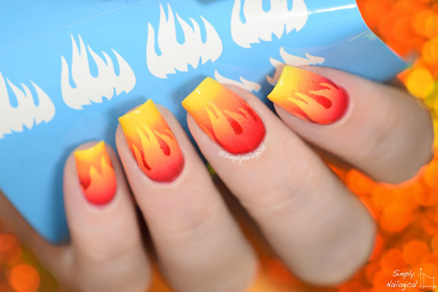 Simply Nailogical: Nails literally on fire / scaled gradient