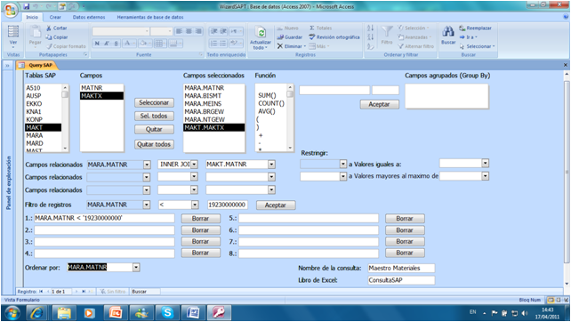 Queries SAP and Office: Query Builder SAP- Microsoft Office