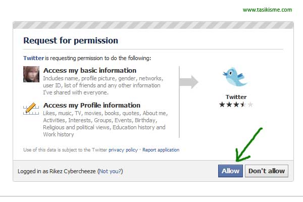 Update status facebook lewat twitter | Includeryokom