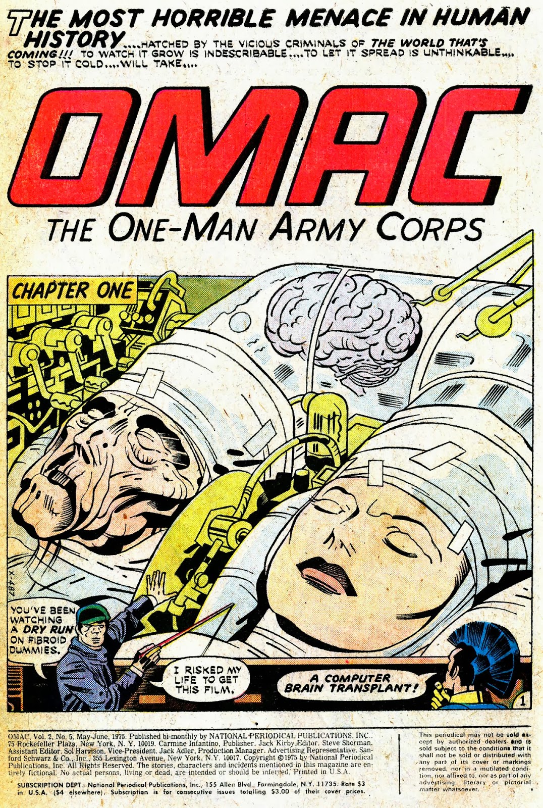 Diversions of the Groovy Kind: Making a Splash: Jack Kirby's OMAC