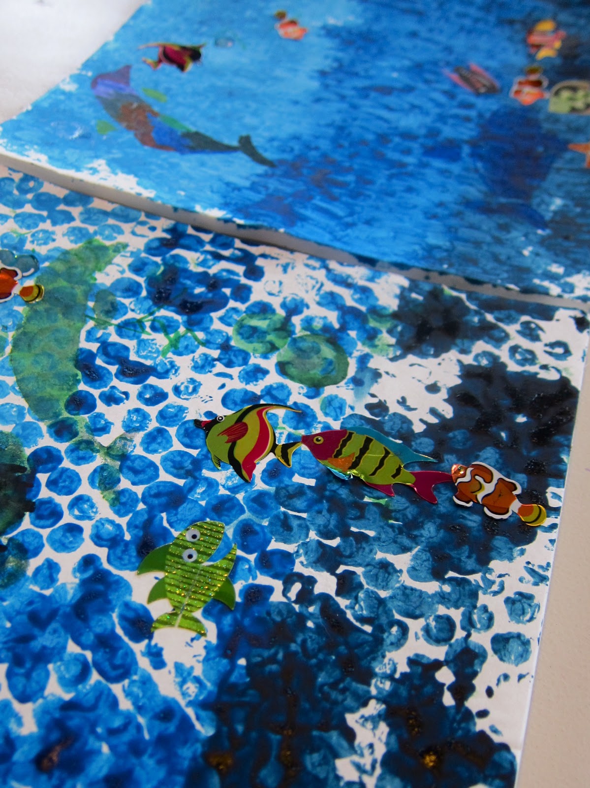 Bubble Print Ocean Layers