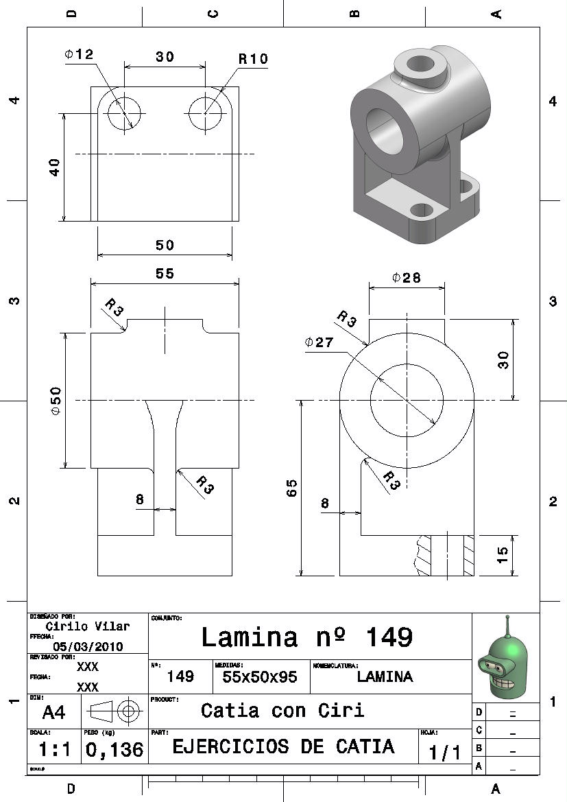 Diseño mecánico: EJERCICIOS Y TRABAJOS EN AUTODESK INVENTOR 2012