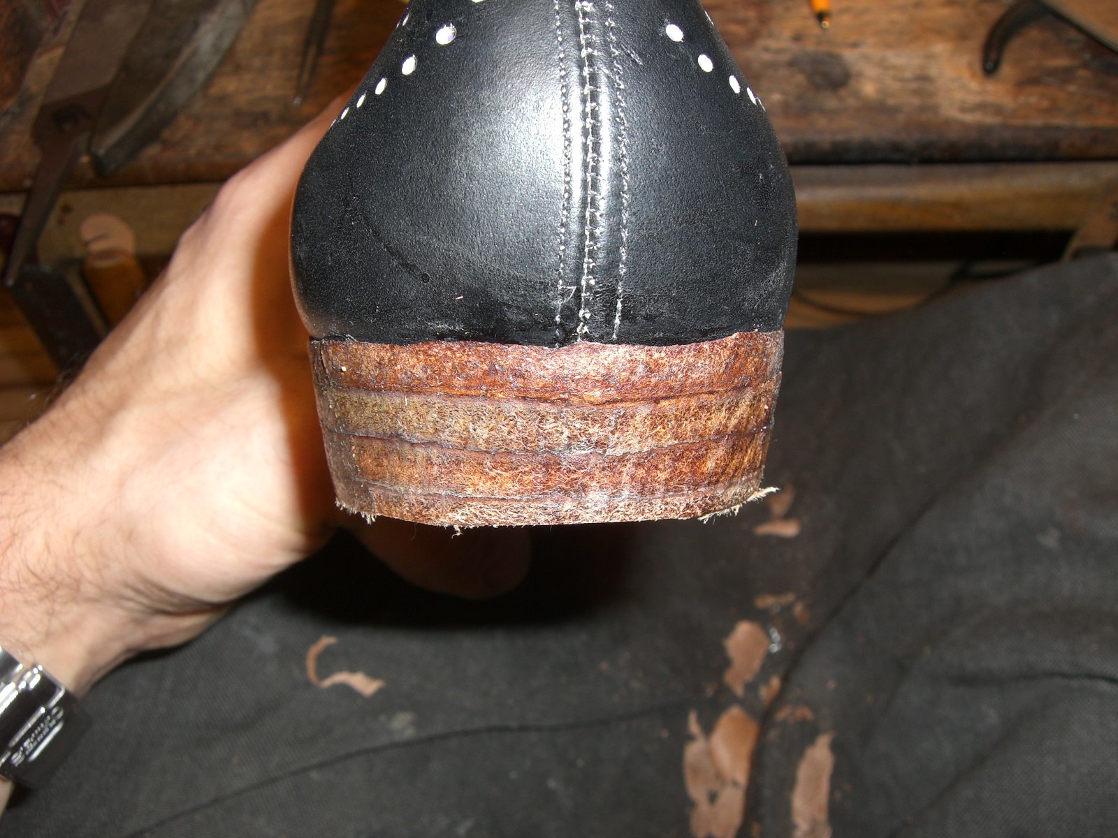 Bespoke Shoes Unlaced : Stacked Leather Heels