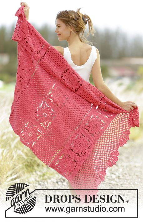 Ergahandmade: Crochet DROPS blanket + Free Pattern + Diagrams