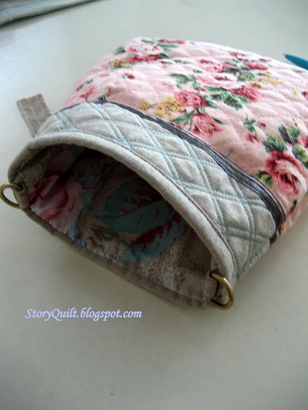 Welcome to Story Quilt: Elegant slim pouch for someone, not for sell