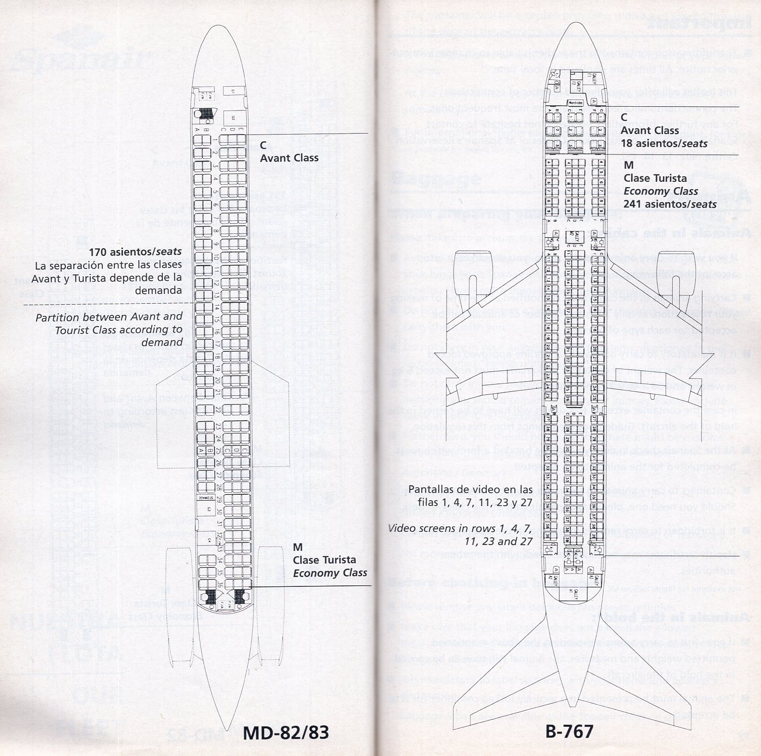 Airline memorabilia: Spanair (1999)