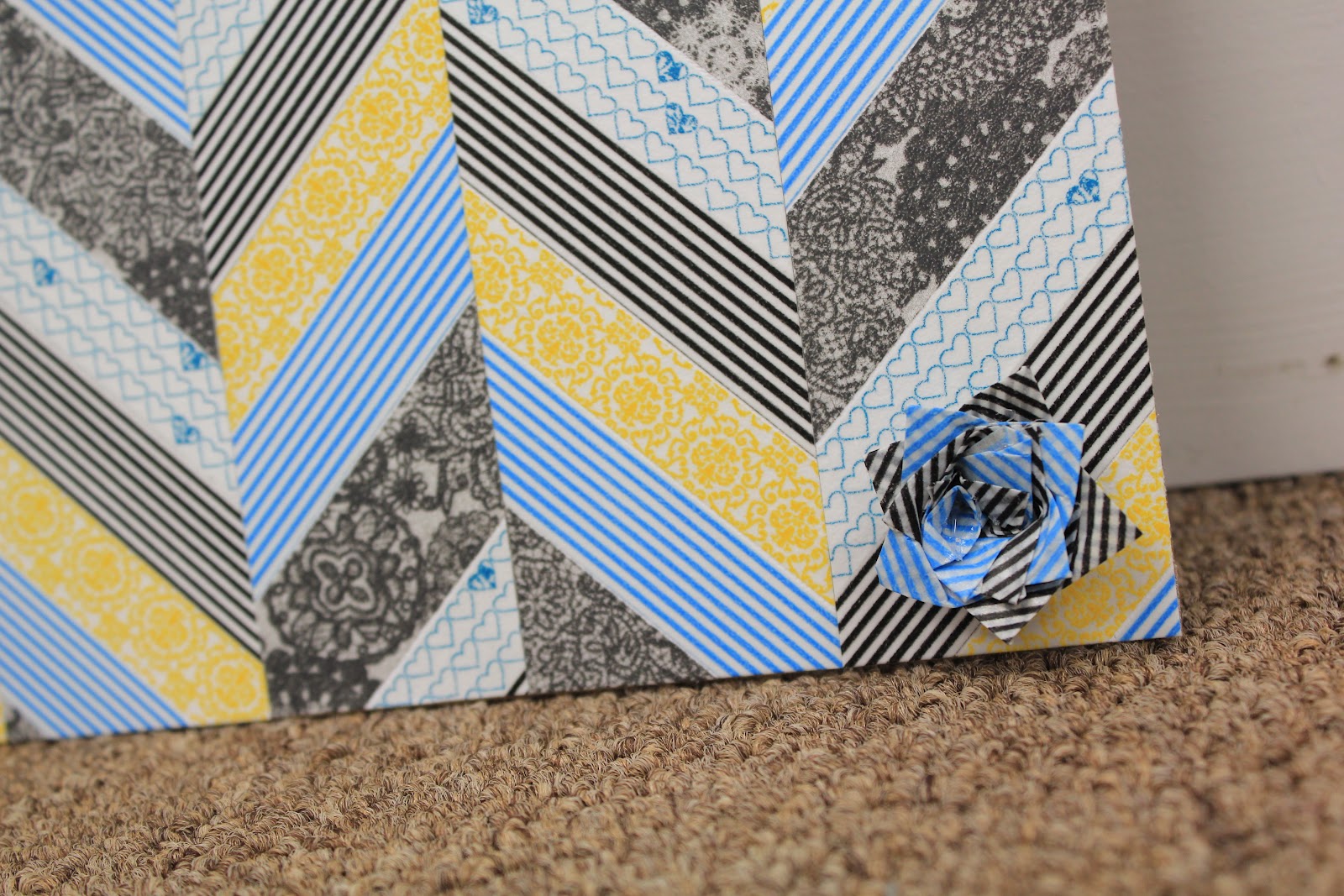 Taylor Stamped: How to Make a Chevron Pattern from Washi Tape