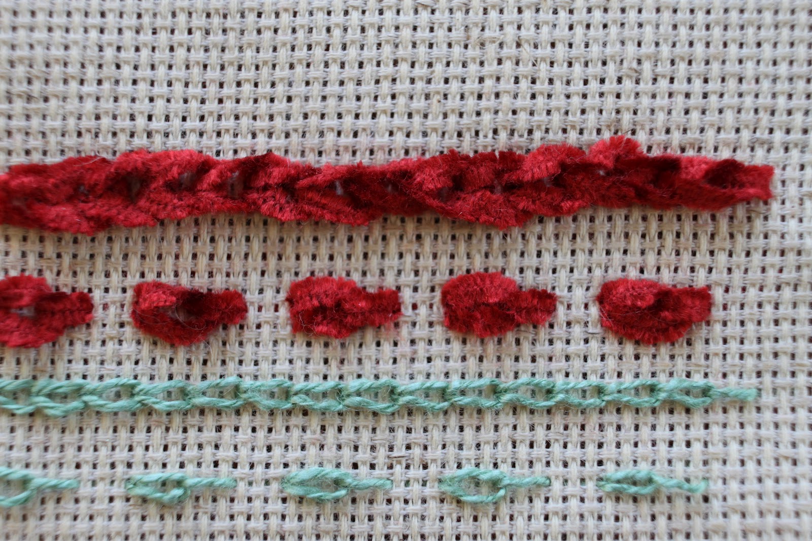 Paper Napkin Poetry: TAST week 7 ~ detached chain stitch