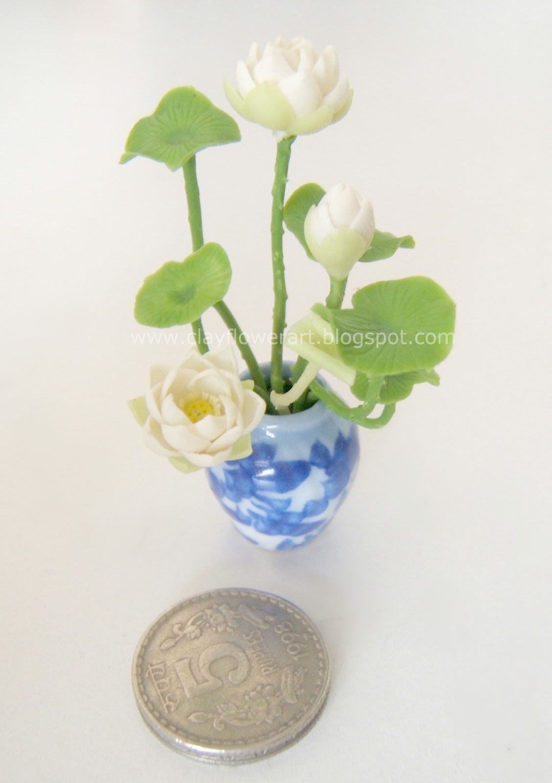 Thai Clay Flowers - Miniature Lotus - Clay Flower Art