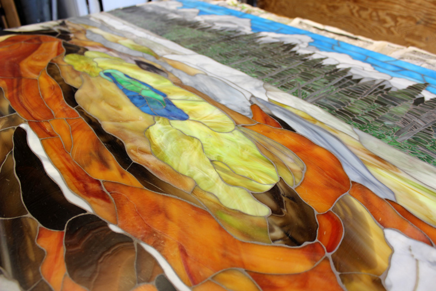 Kasia Polkowska Art: Yellowstone - Chromatic Spring Mosaic