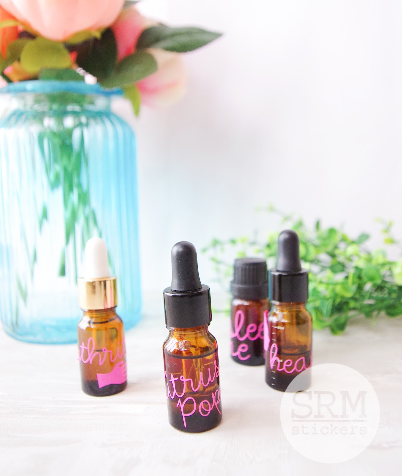 SRM Stickers: Essential Oil Labels with Vinyl by Tobi