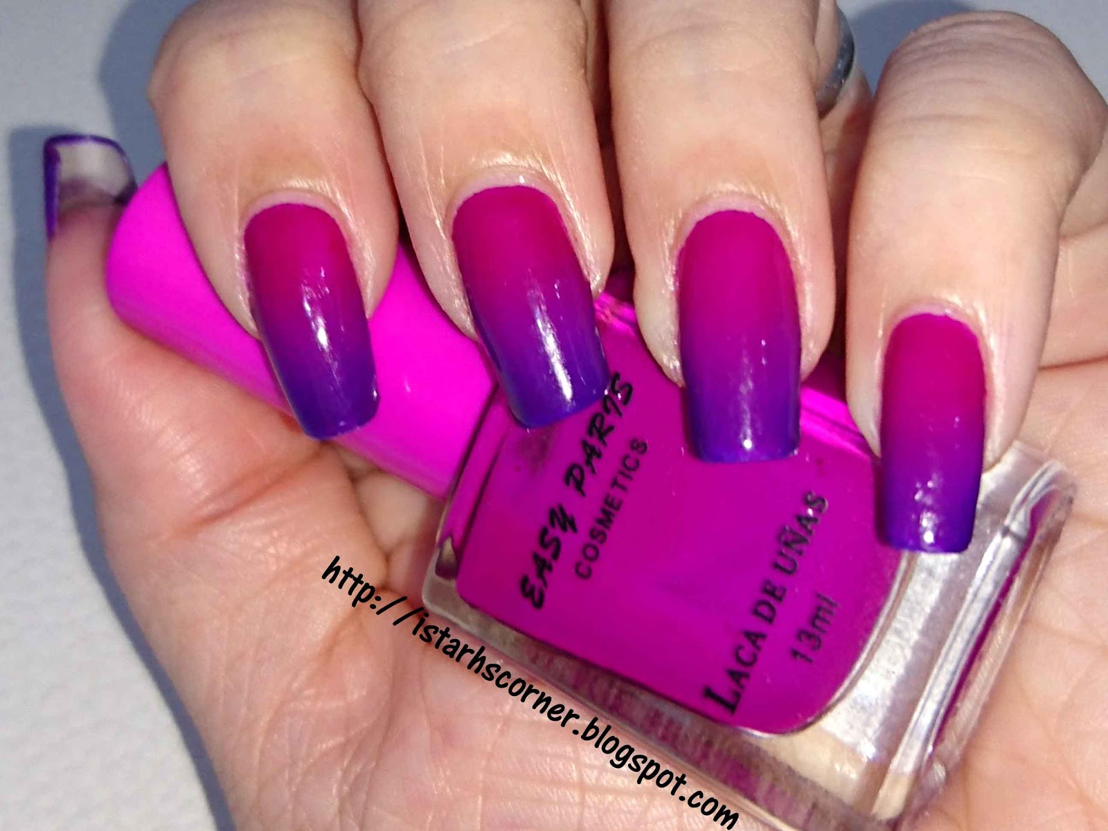 Istarh's Corner (Mi rinconcito): Degradado en fucsia y morado