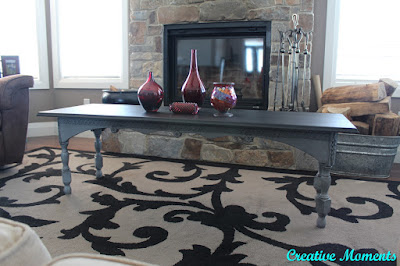 Dixie Belle Manatee Gray & Caviar Coffee Table