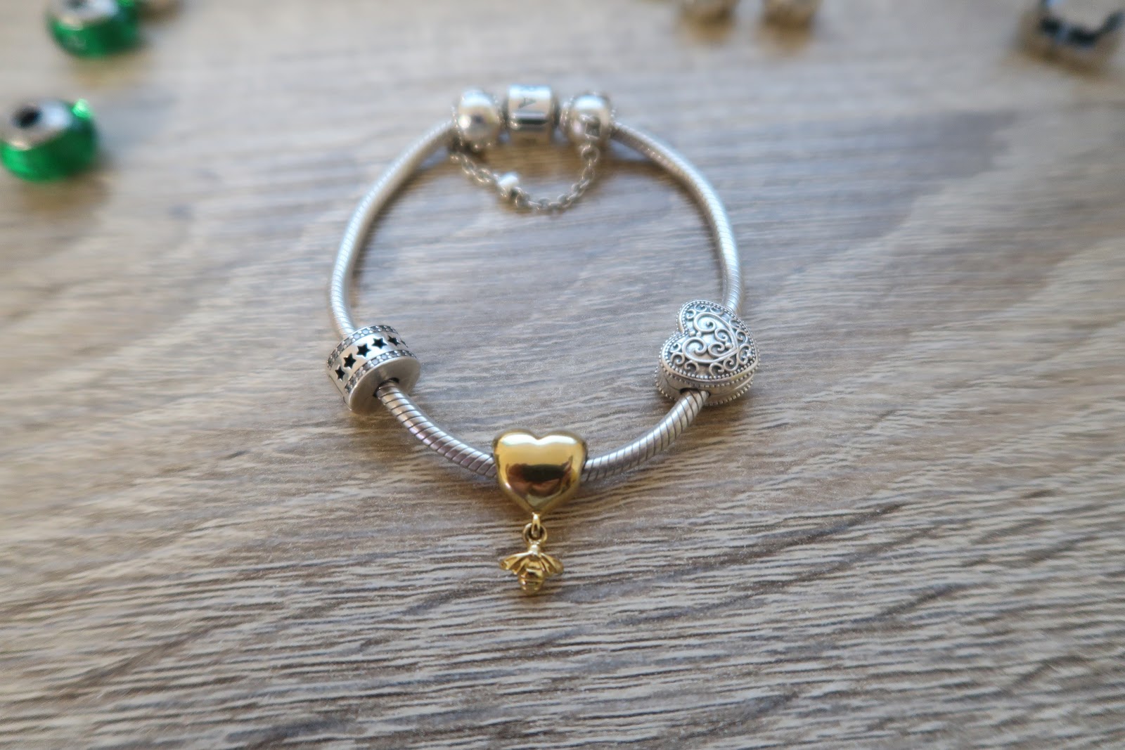 Pandora Shine review : Heart and Bee charm & Pandora honeybee ring - Be ...