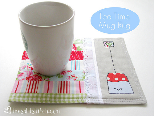 FREEBIES FOR CRAFTERS: Tea Time Mug Rug