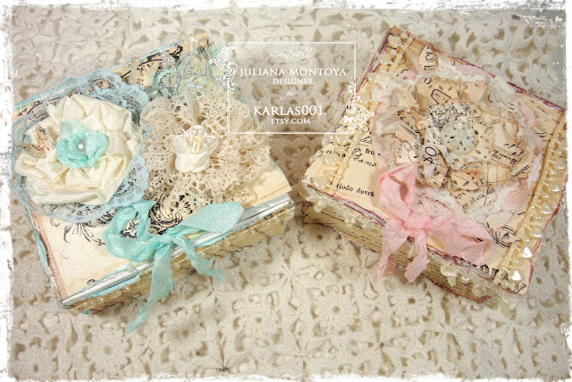 ShabbyChicJCouture : Shabby Chic Tattered Keepsake Boxes