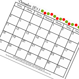 Sunla Designs: Freebie: December 2011 Calendar Printable