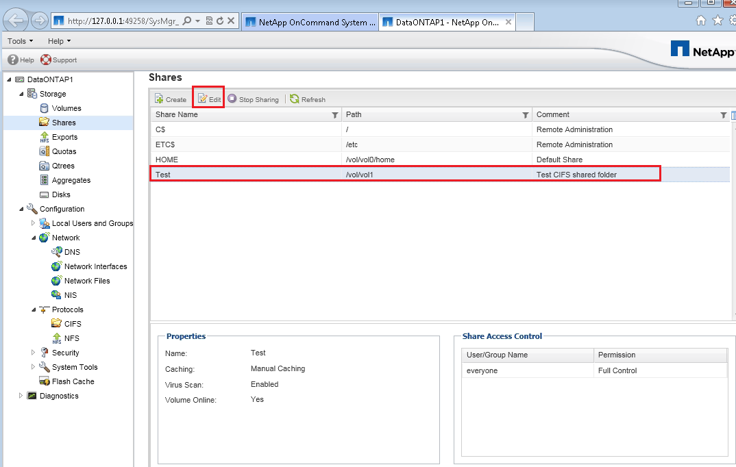shendy blog: NetApp 8.2 Simulation : Part 3 Deploying a CIFS share ,set ...