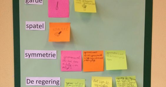 Onderwijs en zo voort ........: 3624. Post-it : Schrijf bij de woorden ...