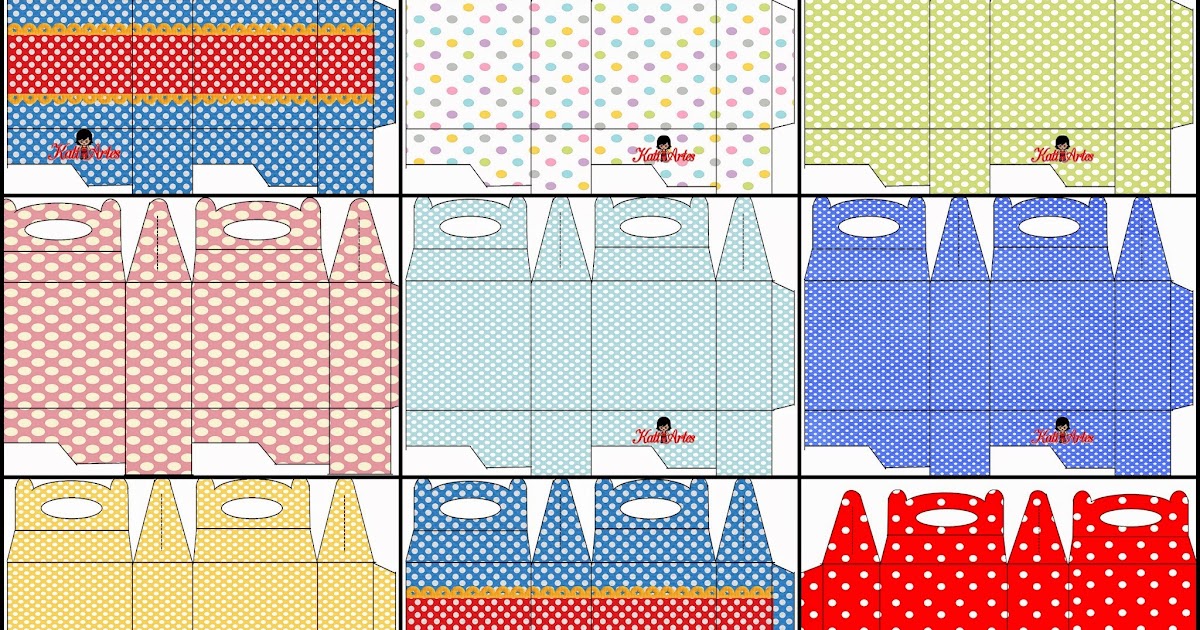 Colors and Polka Dots Free Printable Lunch Boxes. | Oh My First Communion!