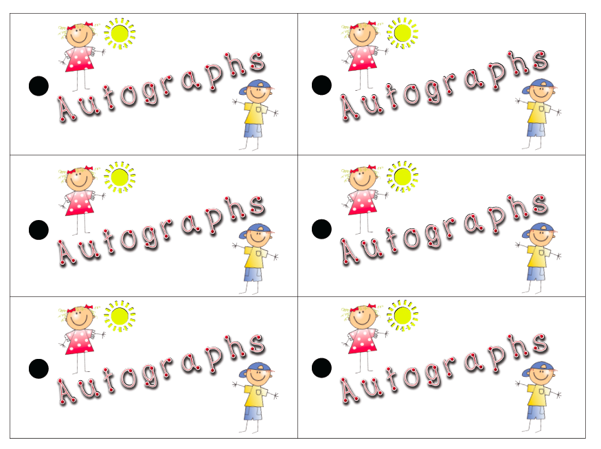 Kindergarten Faith: Everyone is Famous, Autograph Book