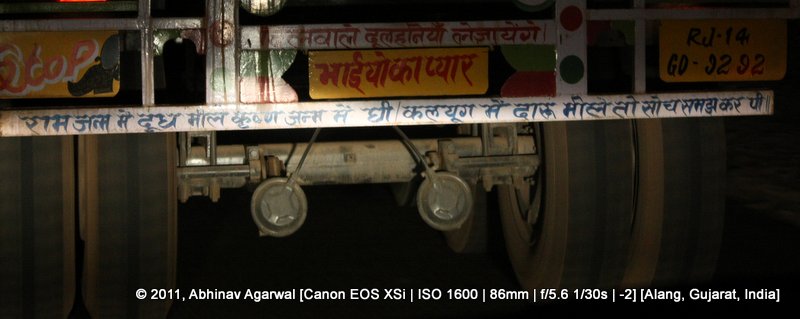 Abhinav Agarwal: Truck Signage, Alang, Gujarat