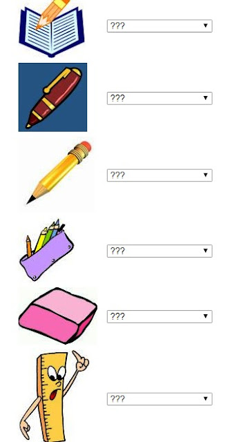 English is FUNtastic: School objects - interactive exercises (multiple ...