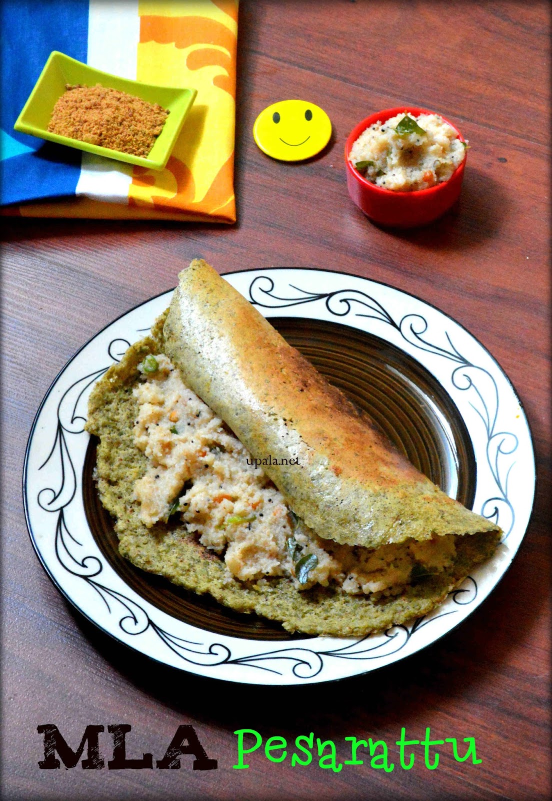 Upala: Andhra Special MLA Pesarattu/Upma Pesarattu (No Onion No Garlic)