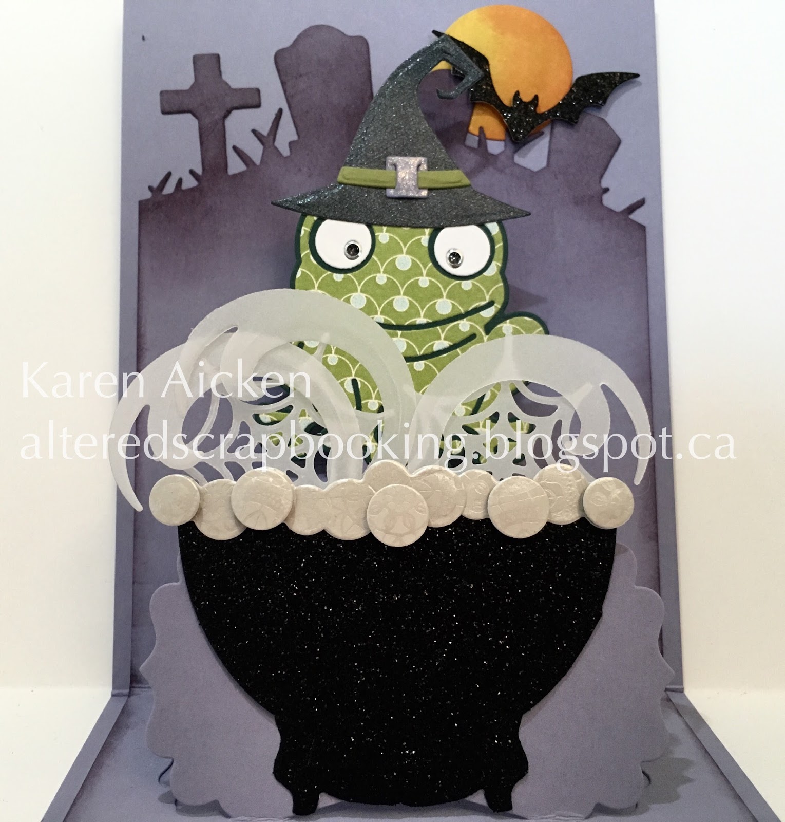 Altered Scrapbooking: Hoppy Cauldron Pop-Up card