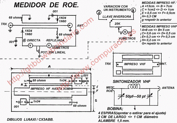 Projetos e Transceptores.: Medidor ondas estacionárias ROE (SWR).