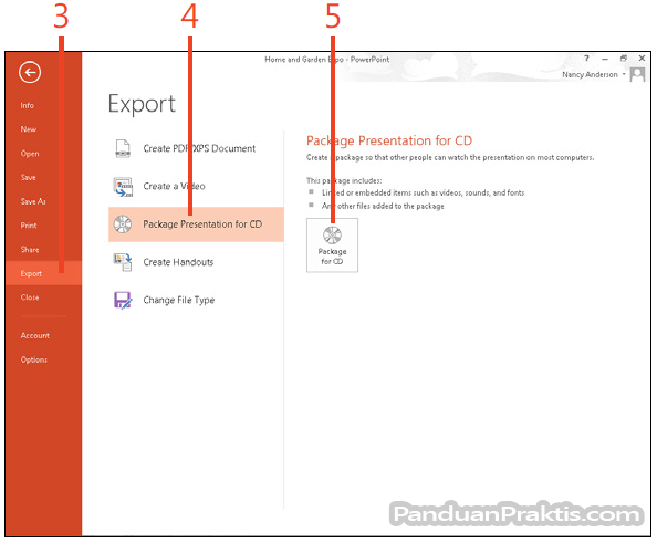 Cara Menyimpan Presentasi Ke Media Portable Di PowerPoint 2013