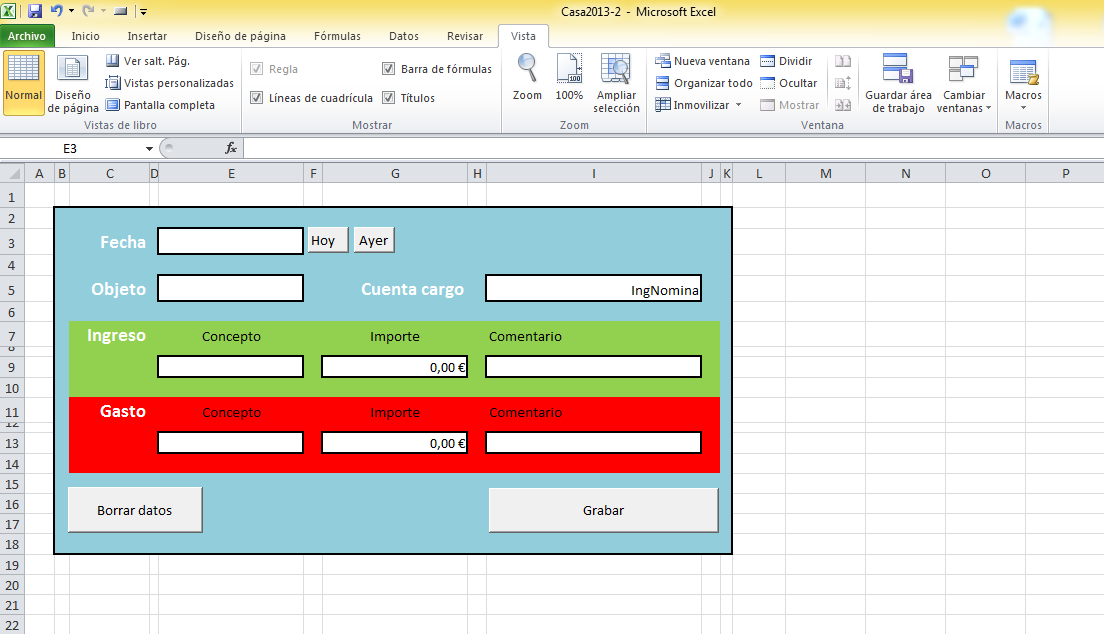 ...PVO+H Uge´s Worlds...: Formulario de entrada para hoja de excell ...