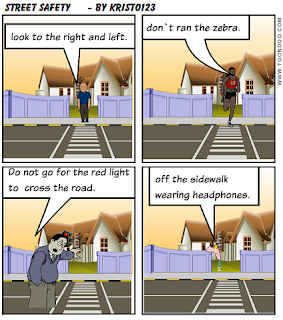 ENGLISH IS EASY! ENGLISH IS OK!: STREET SAFETY comic strips made by the ...